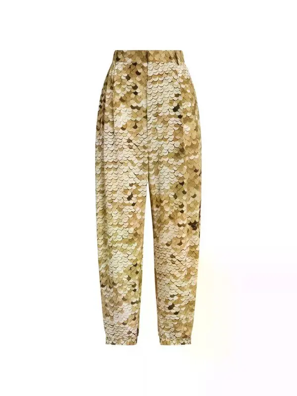 Moschino Sequin-embellished Pleated Trousers - Neutrals