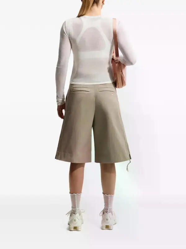 Nike Pleated Zip-detail Shorts - Neutrals