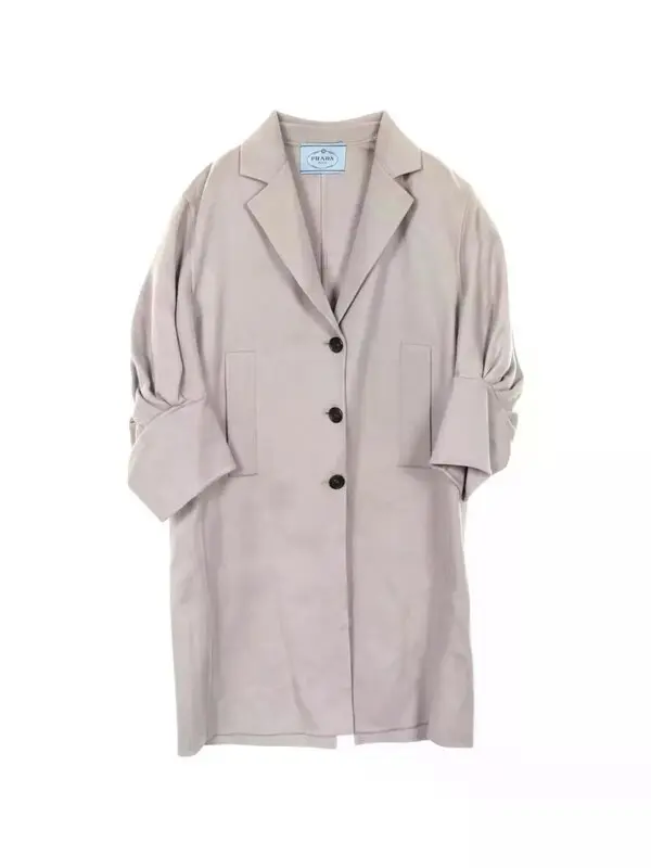 Prada 2000s Cocoon Cashmere Trench Coat