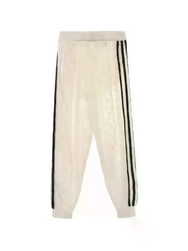 Gucci X Adidas Cable-knit Track Pants - Neutrals