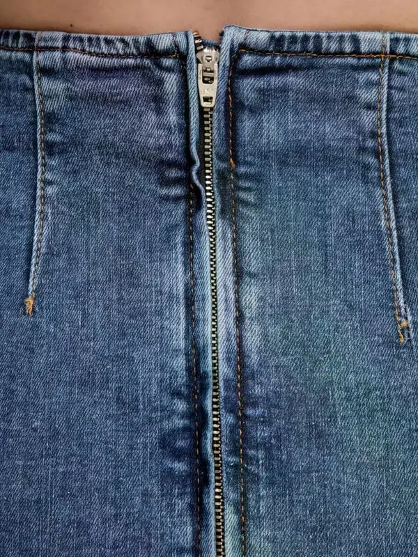 BENETTON Denim Midi Skirt