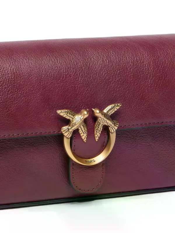 Pinko Love Birds Leather Shoulder Bag