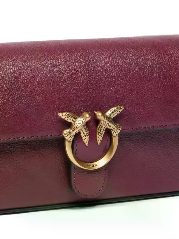 Pinko Love Birds Leather Shoulder Bag