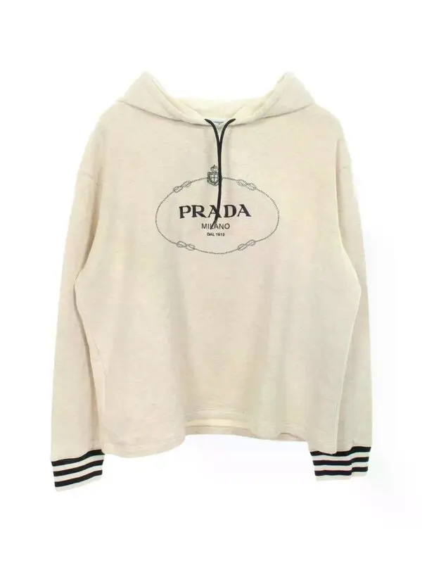 Prada Logo Embroidered Hoodie