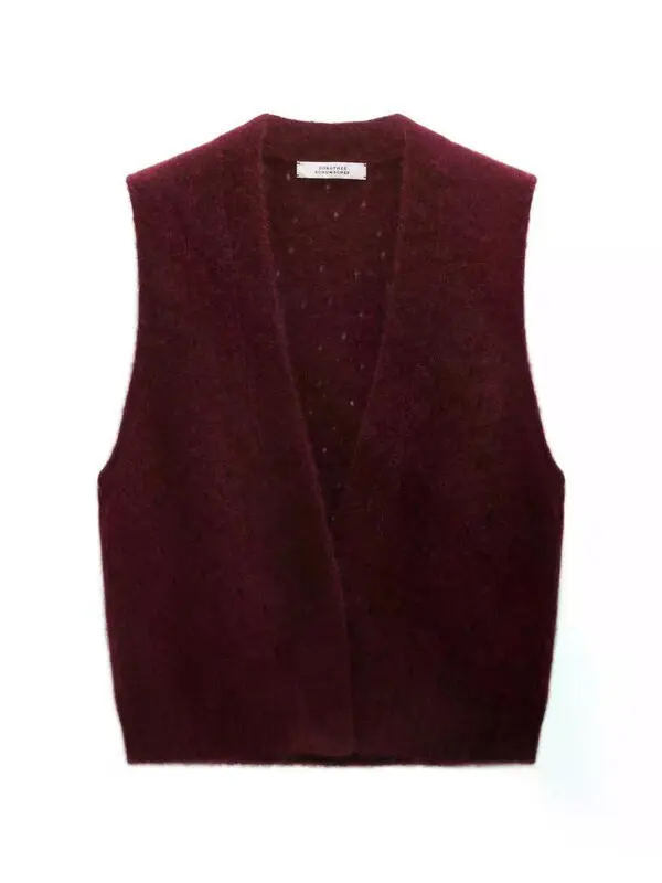 Dorothee Schumacher V-neck Knitted Gilet - Red