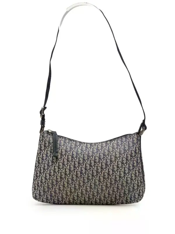 Dior 2004 Diorissimo Trotter Canvas Shoulder Bag - Blue