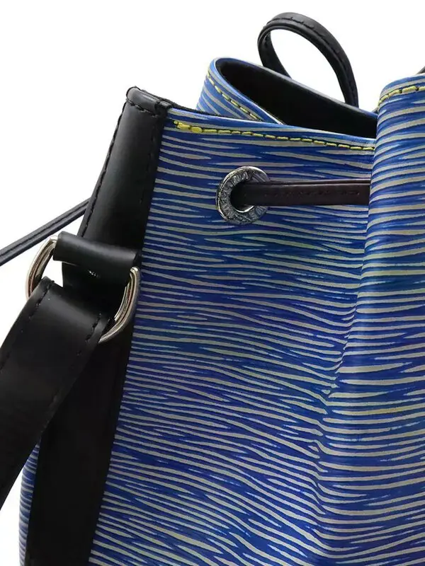 LOUIS VUITTON 2017 Epi Denim Petit Bicolor Noe Bucket Bag