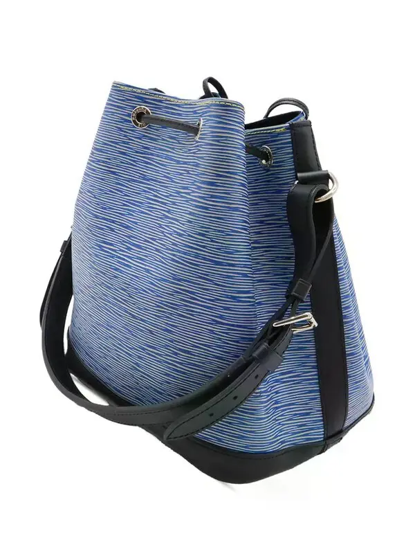 LOUIS VUITTON 2017 Epi Denim Petit Bicolor Noe Bucket Bag