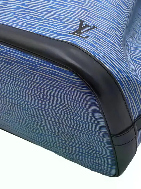 LOUIS VUITTON 2017 Epi Denim Petit Bicolor Noe Bucket Bag