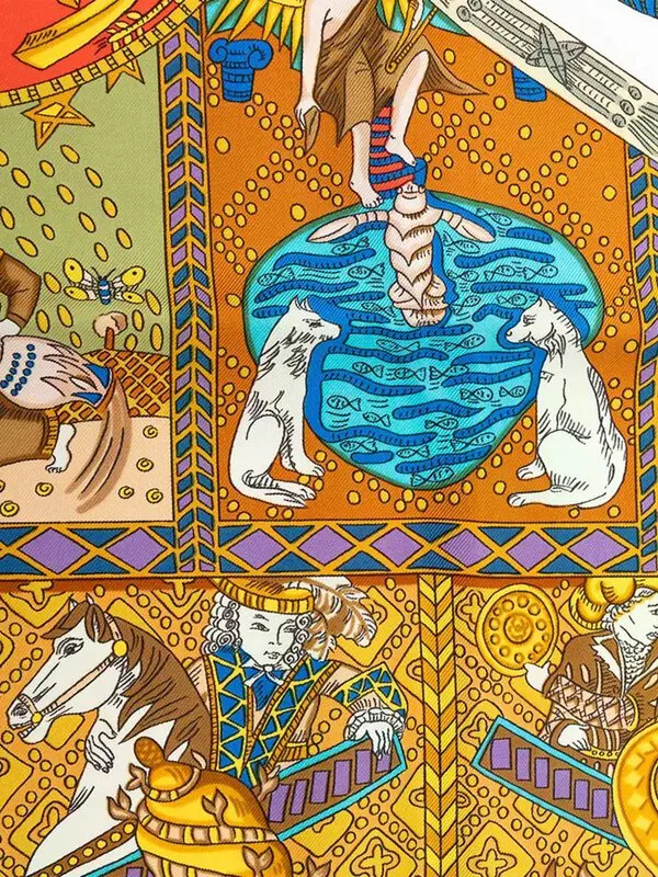Hermès 1991 Le Tarot Silk Scarf 90 Scarves