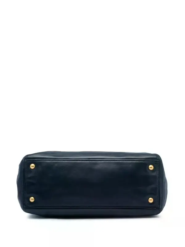 Prada 2010-2026 Soft Calf Double Zip Convertible Tote Satchel