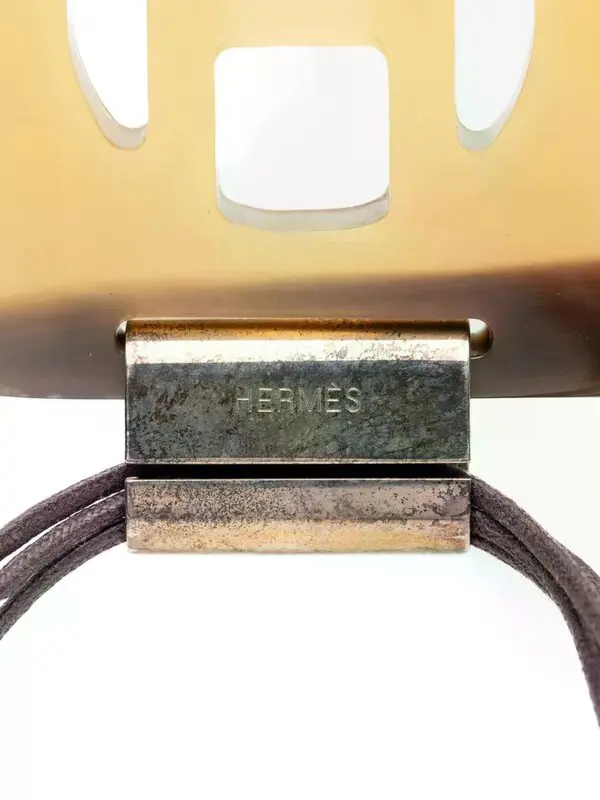 Hermès Buffalo Horn Pendant Necklace