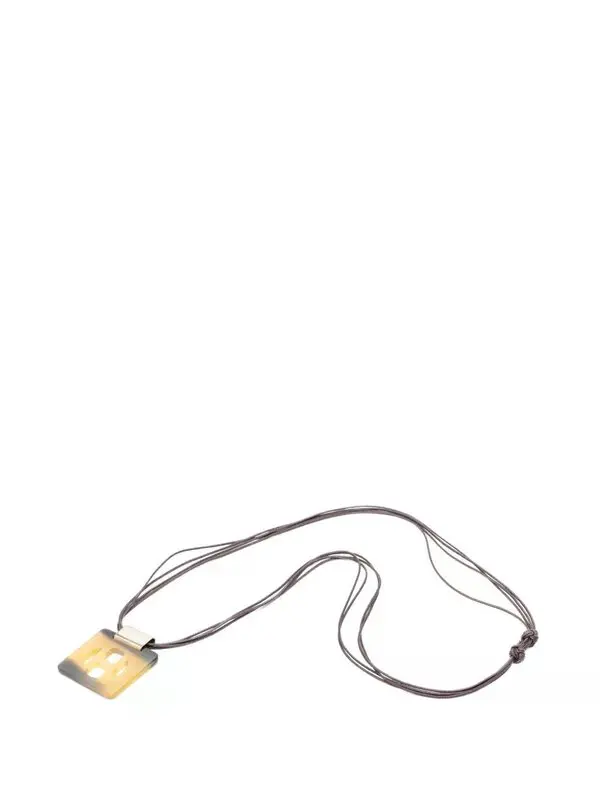 Hermès Buffalo Horn Pendant Necklace