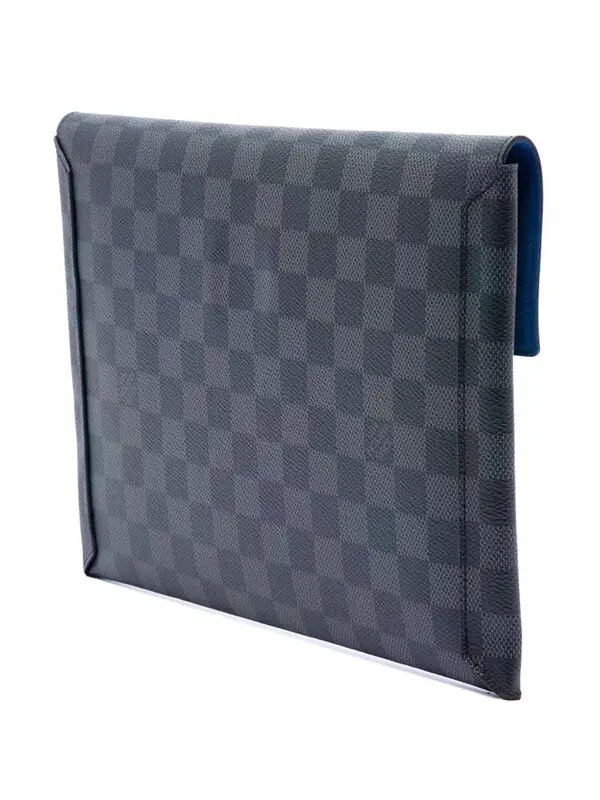LOUIS VUITTON 2019 Damier Graphite Alpha Pochette Gm Clutch Bag
