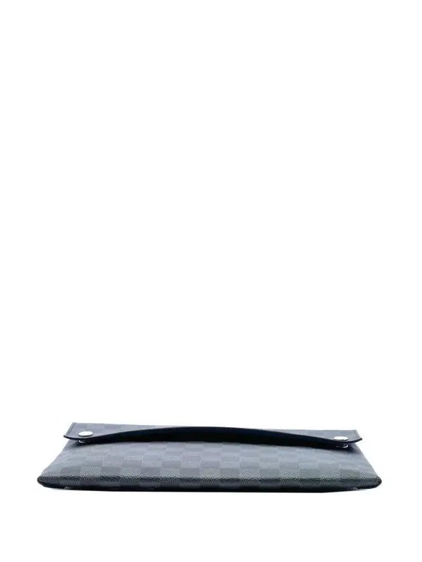 LOUIS VUITTON 2019 Damier Graphite Alpha Pochette Gm Clutch Bag