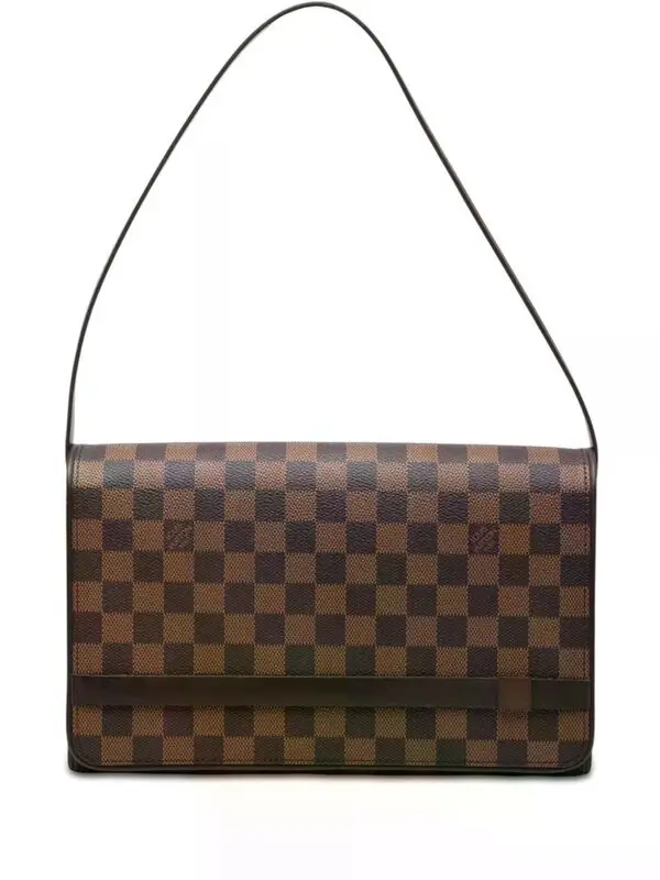 LOUIS VUITTON 2000 Damier Ebene Tribeca Long Shoulder Bag