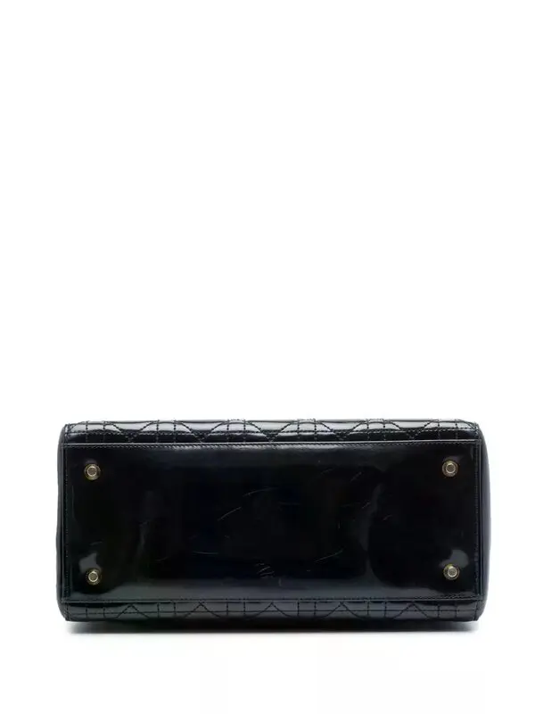 Dior 1997 Medium Patent Cannage Lady Satchel
