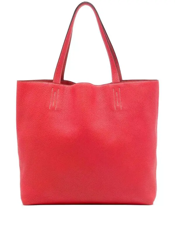 Hermès Clemence Double Sens 36 Tote Bag - Red