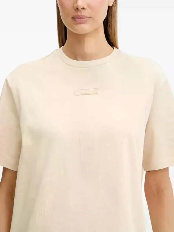 EA7 Floral Print Logo Plaque T-shirt