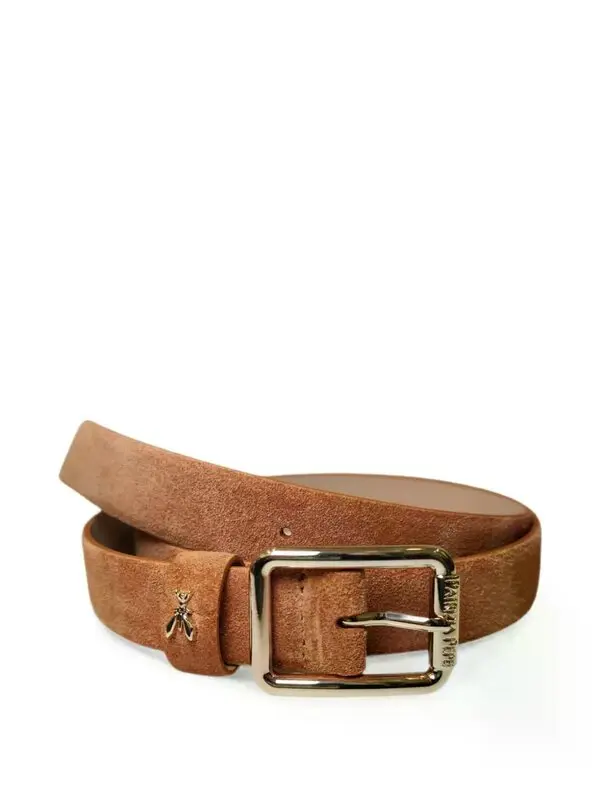 Patrizia Pepe Logo Detail Square Buckle Belt - Brown