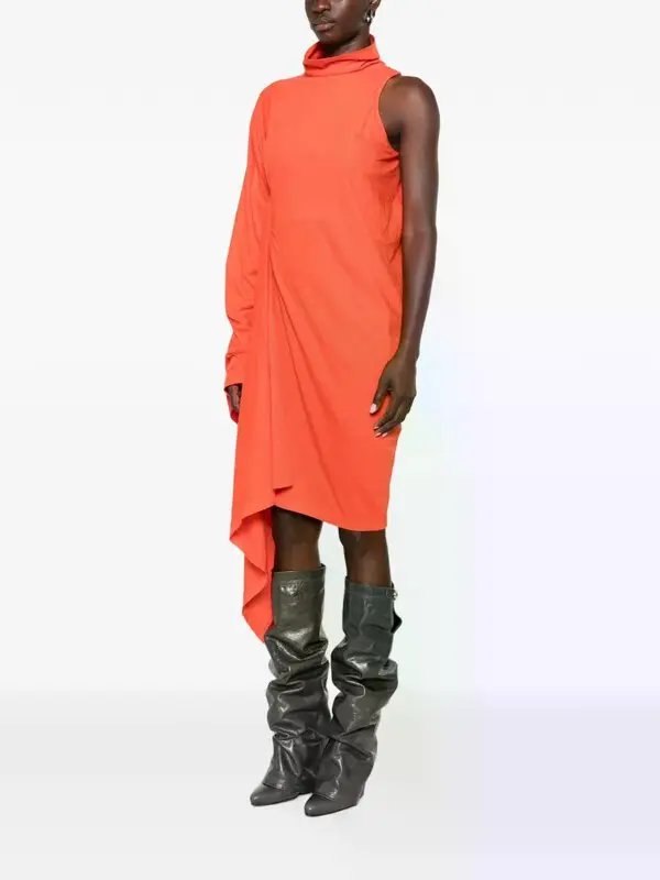 Balenciaga One-shoulder Draped Mini Dress