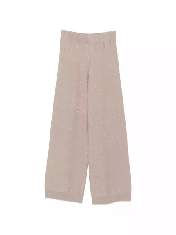 Fabiana Filippi Sequin-embellished Knitted Trousers - Neutrals
