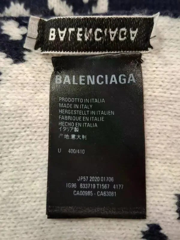 Balenciaga Logo-intarsia Scarf