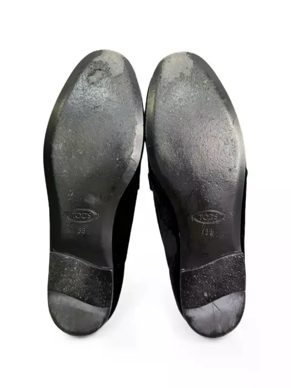TOD'S Crystal-embellished Velvet Loafers