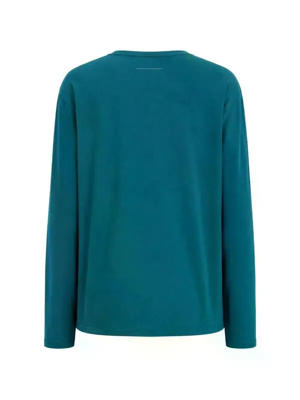 MAISON MARGIELA Logo-print Long-sleeve Sweatshirt - Blue