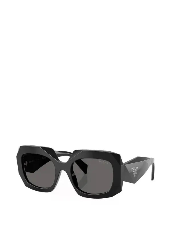 Prada Symbole Geometric-frame Sunglasses - Black