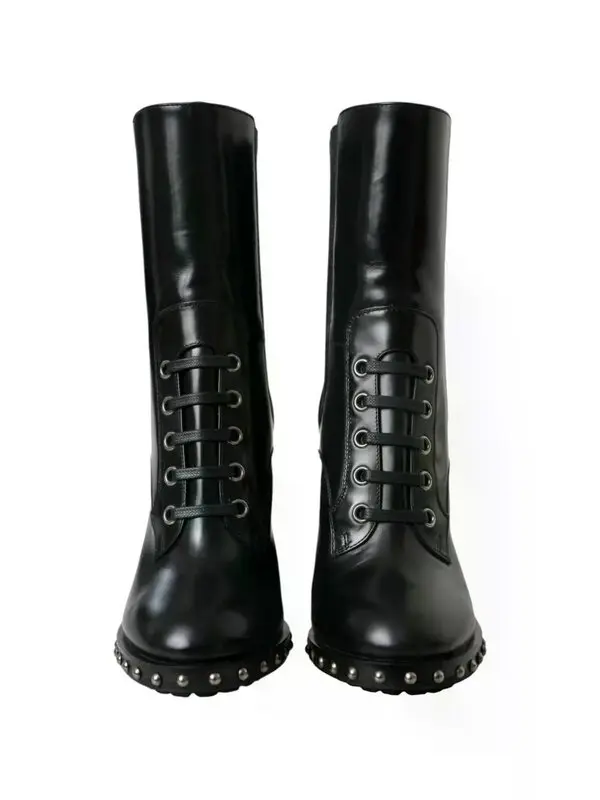 Dolce & Gabbana Studded Lace-up Ankle Boots