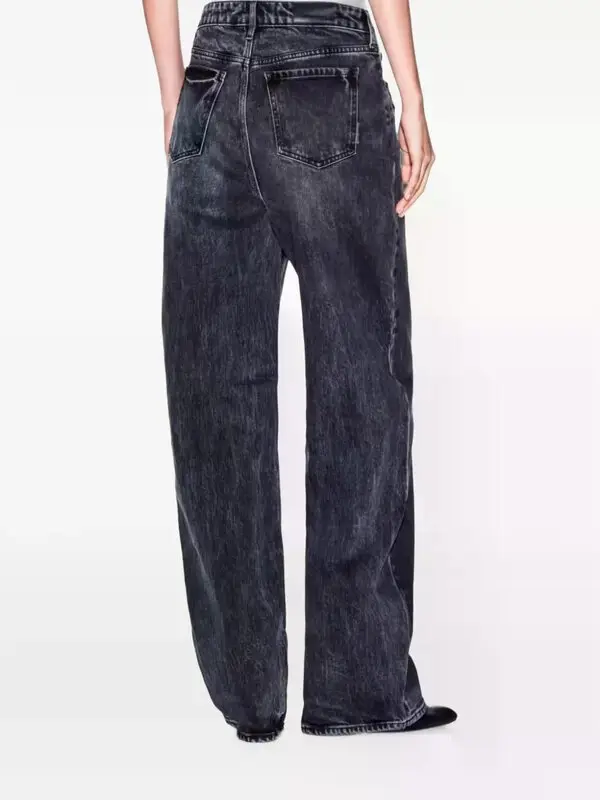 Armani Exchange Five-pocket Acid-wash Jeans