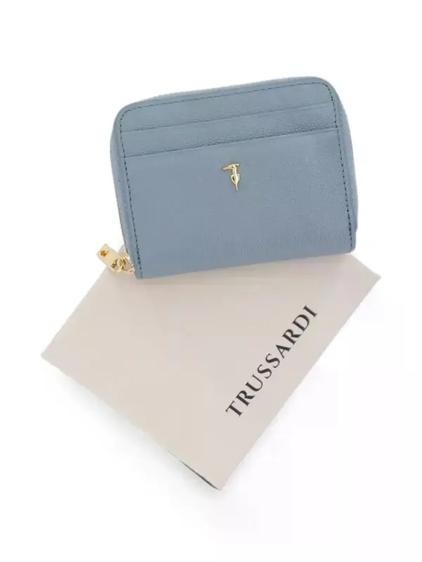 TRUSSARDI Cameo Zip-around Leather Card Wallet