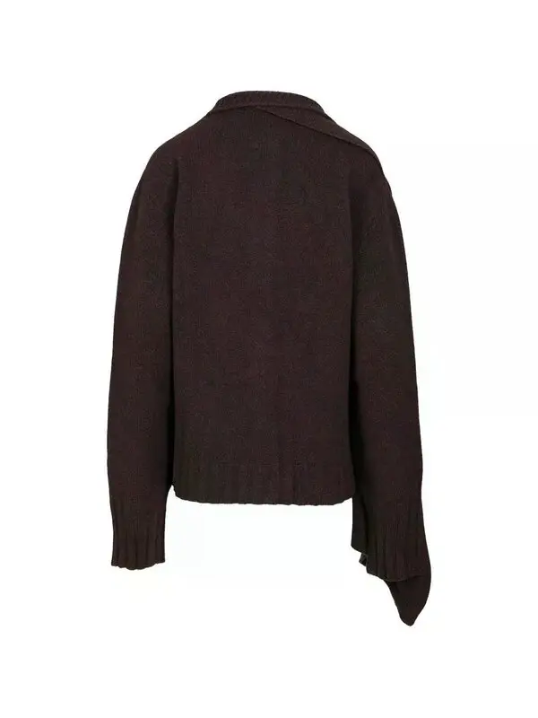 Attico Draped-detailing Button-up Cardigan