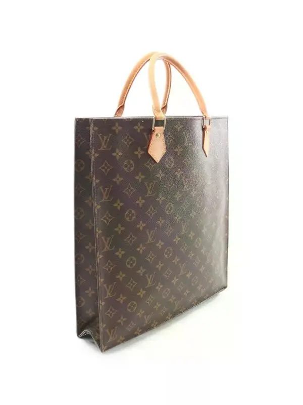 LOUIS VUITTON Sac Plat Monogram Tote Bag - Brown