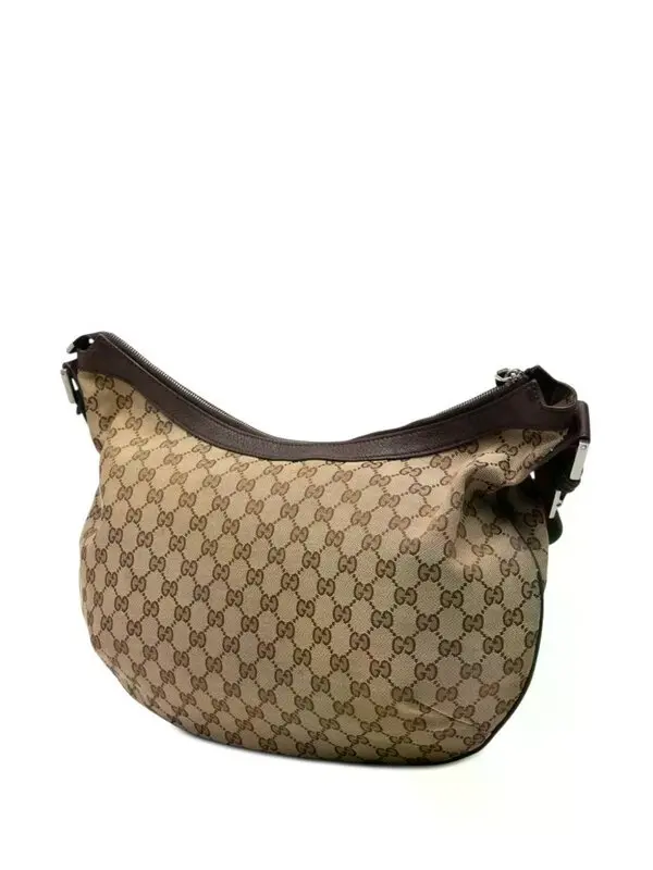 Gucci 2000-2015 Gg Canvas Web Half Moon Crossbody Bag