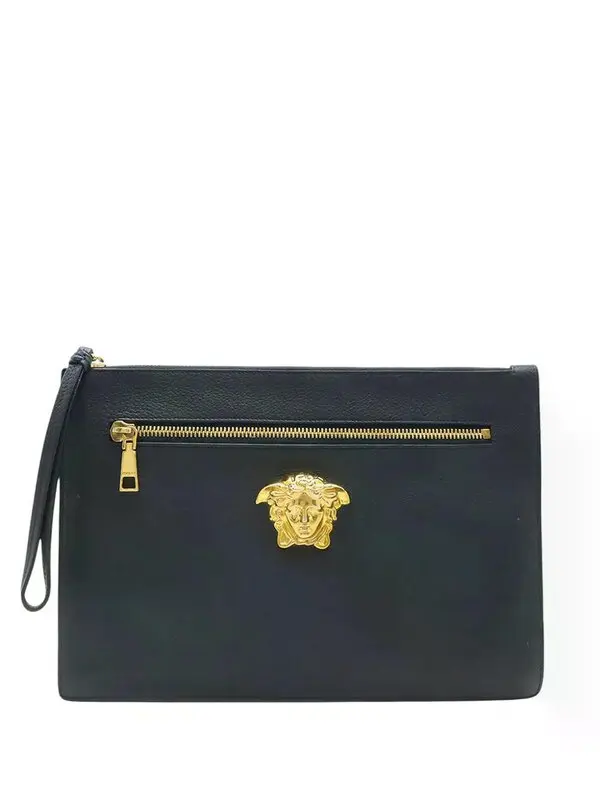 Versace La Medusa Palazzo Leather Clutch Bag