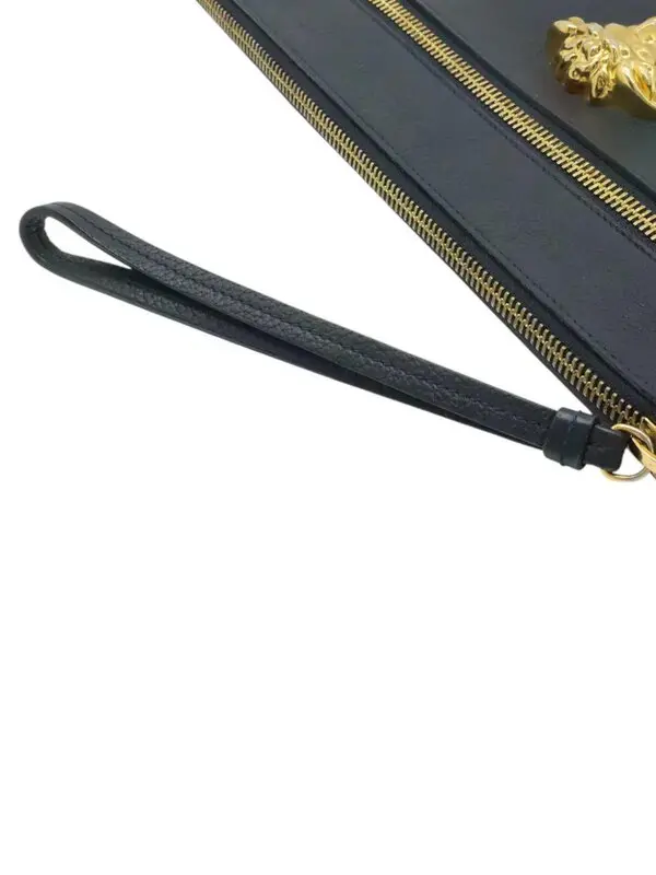 Versace La Medusa Palazzo Leather Clutch Bag