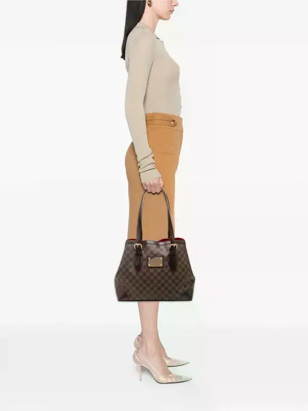 LOUIS VUITTON 2007 Damier Ebene Hampstead Mm Tote Bag