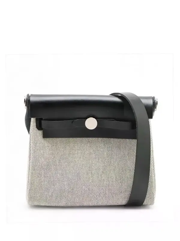 Hermès Military Toile And Vache Hunter Herbag Zip 20 Crossbody Bag - Grey
