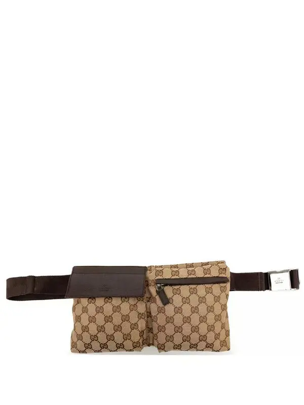Gucci 2000-2015 Gg Canvas Double Pocket Belt Bag