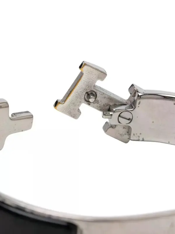 Hermès Enamel And Palladium Plated Metal Clic H Bracelet Pm
