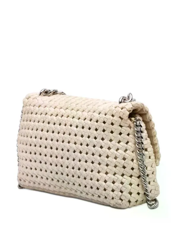 Stella McCartney Woven Faux Leather Top Handle Bag