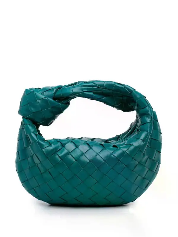Bottega Veneta Mini Nappa Intrecciato Jodie Hobo Bag - Blue