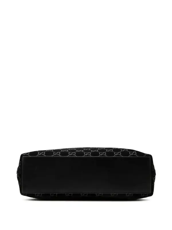 Gucci 2000-2015 Gg Suede Metal Handle Shoulder Bag