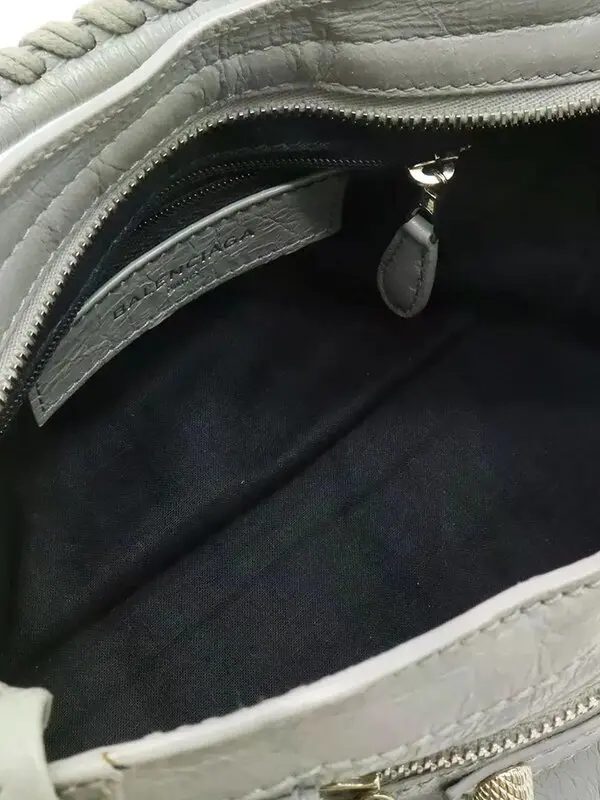 Balenciaga Mini Lambskin Motocross Giant 21 City Satchel - Grey