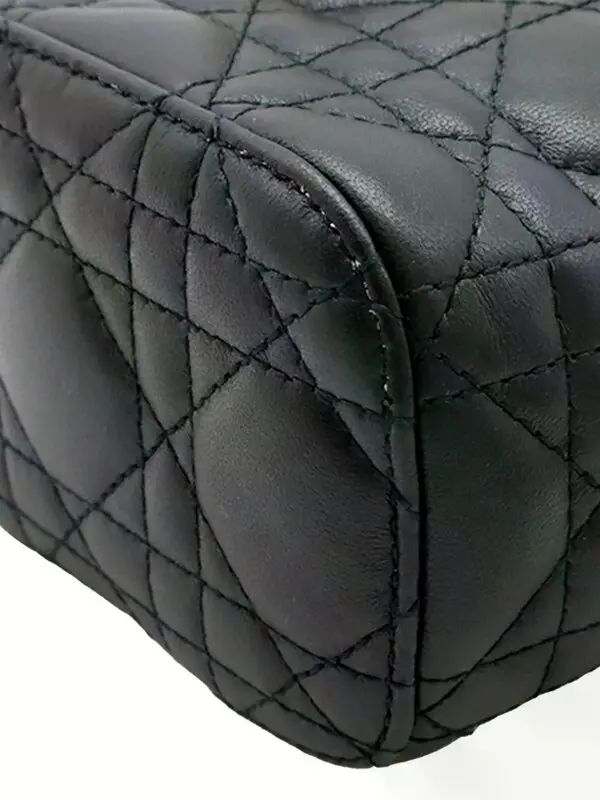 Dior 2010-2026 Micro Lambskin Cannage Lady Case Vanity Bag