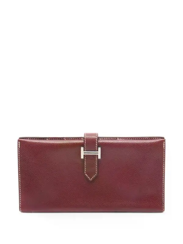Hermès 2001 Bearn Classic Bi-fold Wallet - Red