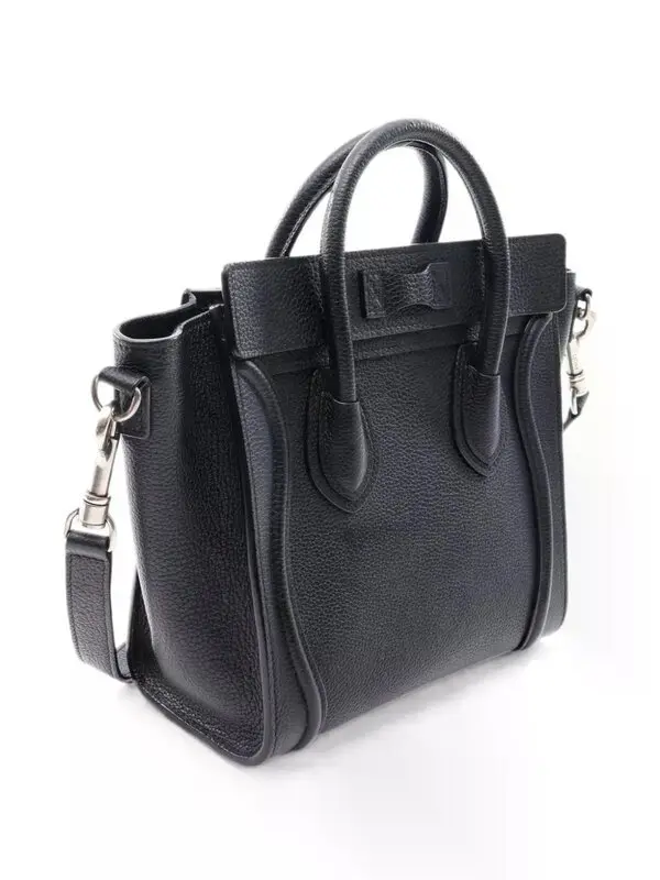 Celine 2010s Luggage Nano Shopper Two-way Handbag - Black