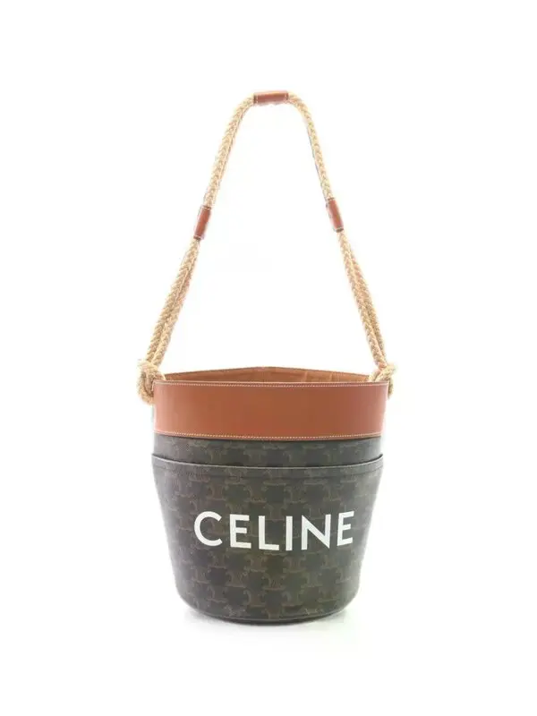 Celine 2010s Triomphe Bucket Bag - Brown